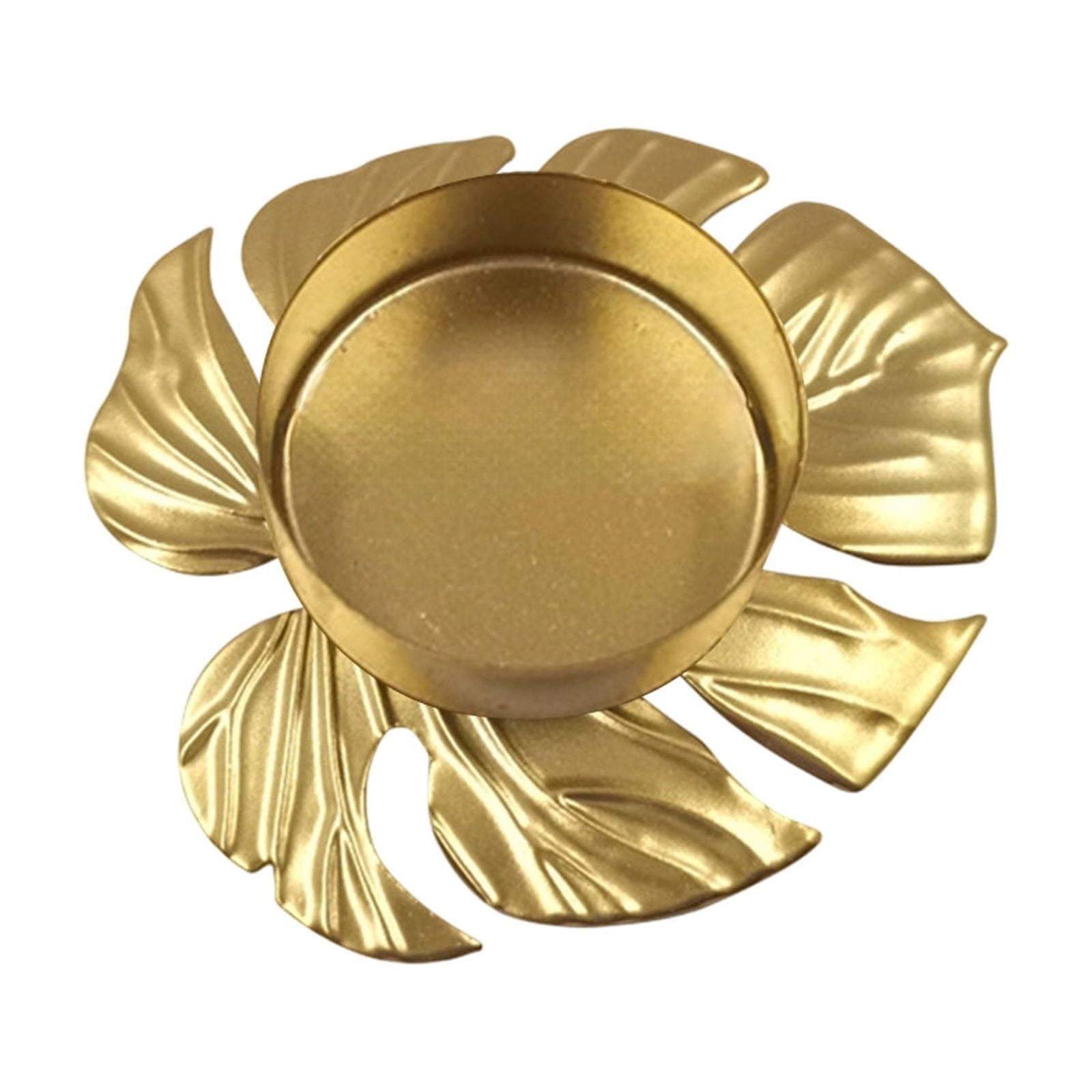 chaungfeng Leaf Candle Holder Metal Leaf Candle Stand, Hollow ...