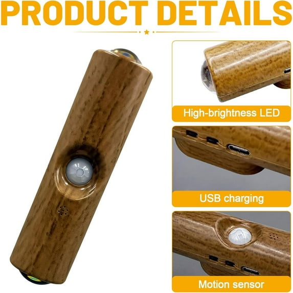 chaungfeng Night Light with Motion Detector, Rechargeable Magnetic Led ...