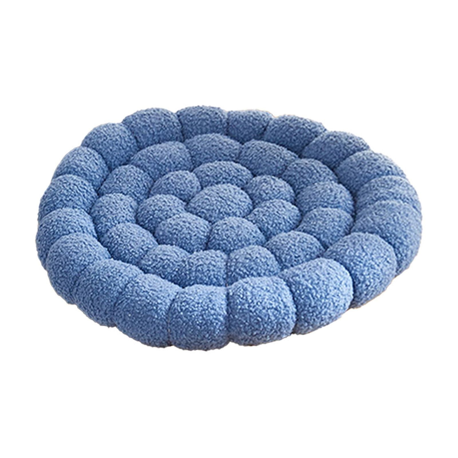 chaungfeng Round Flower Weaving Floor Cushions, Thickened Lamb Fleece ...