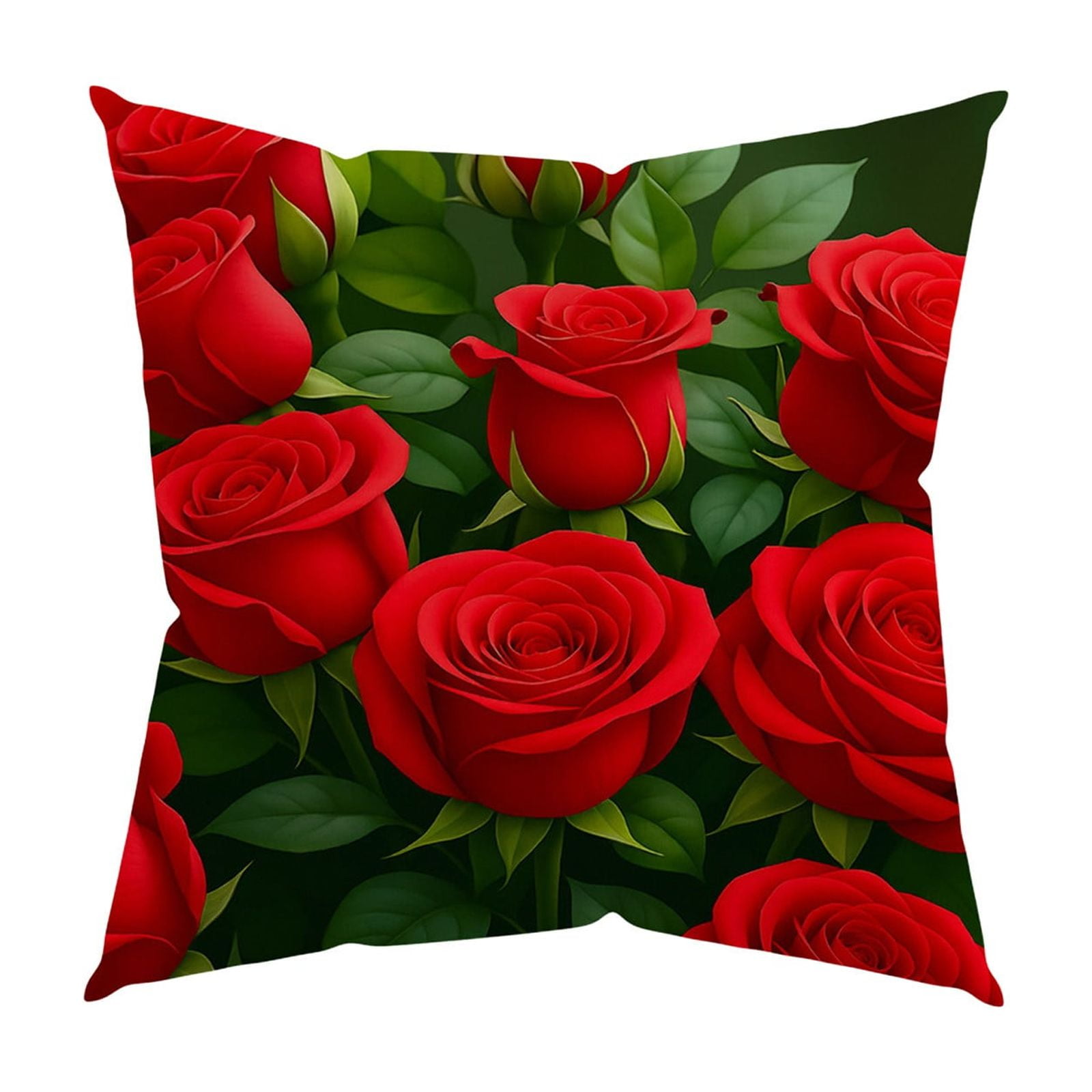 chaungfeng Valentines Day Throw Pillow Covers 18 x 18 Inch, Rose ...