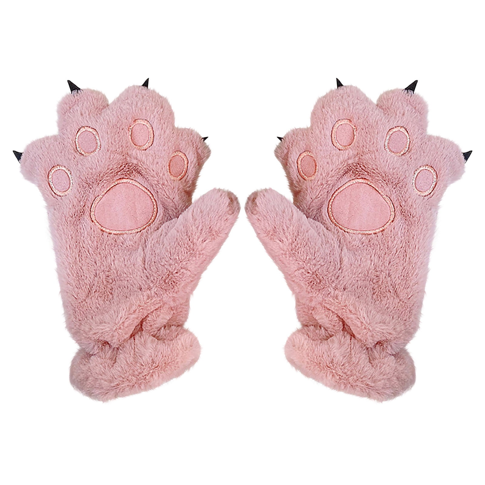 chaungfeng Winter Gloves, Cartoon Plush Paw Mittens Keep Warm Glove ...