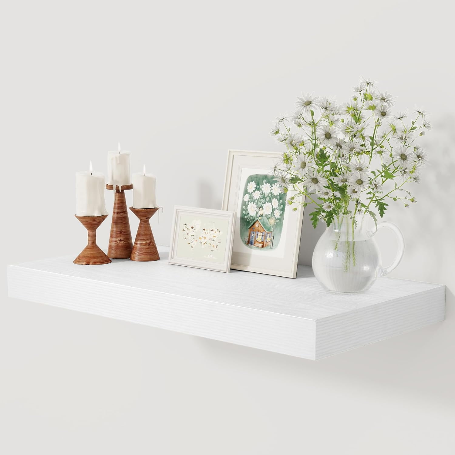 chdqwer 12 Inch Deep Black Floating Shelves 24 x 12 Floating Shelf for ...