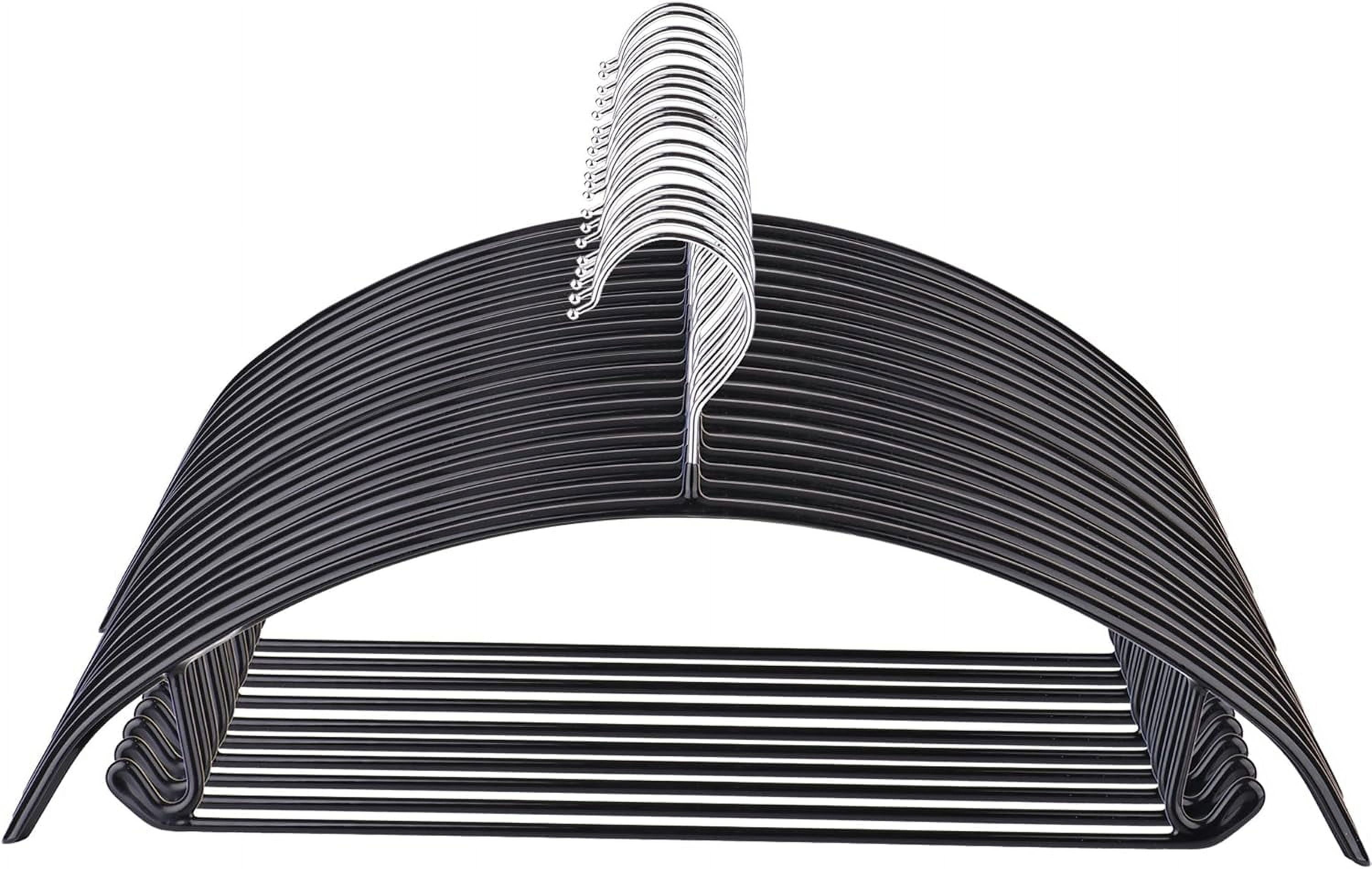 zsags 20 Pack Non-Slip Suit Hangers with Pants Bar and Strap Hook Metal ...