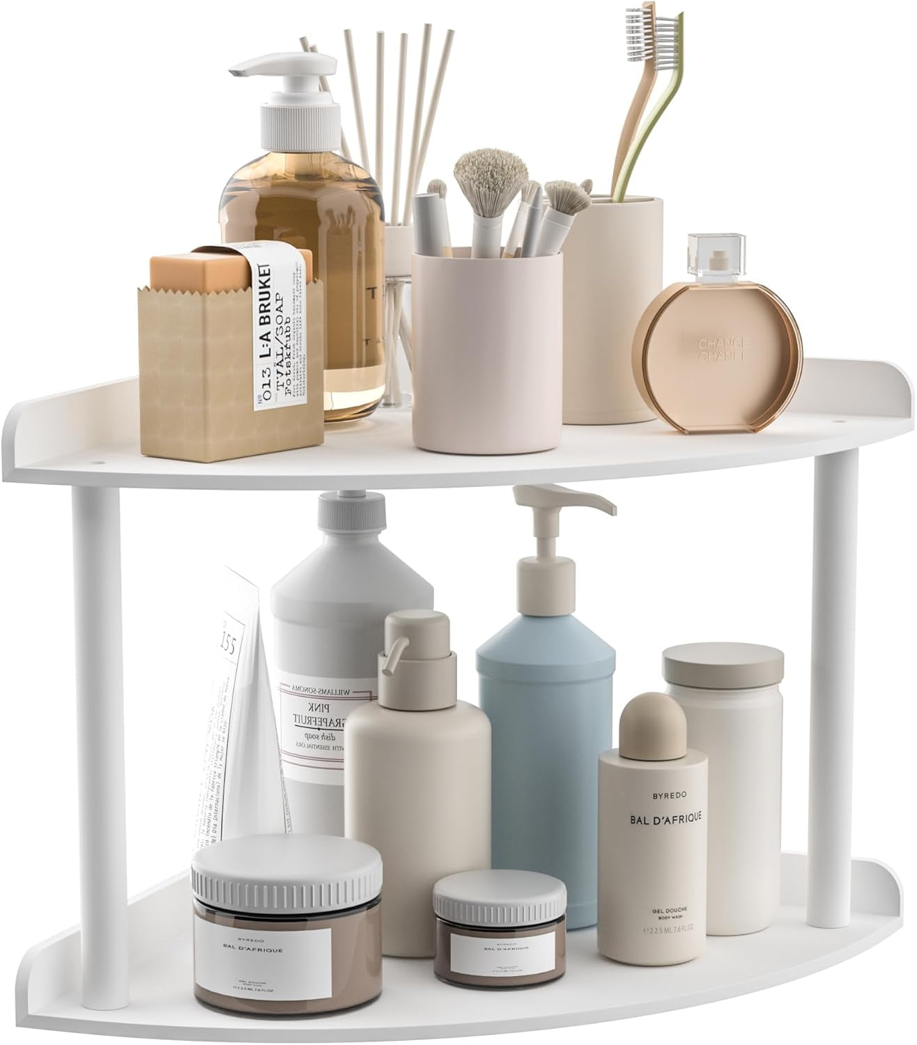 chdqwer 3 Tier Acrylic Corner Shelf Organizer Storage 9.5x9.5x15.7 Inch ...