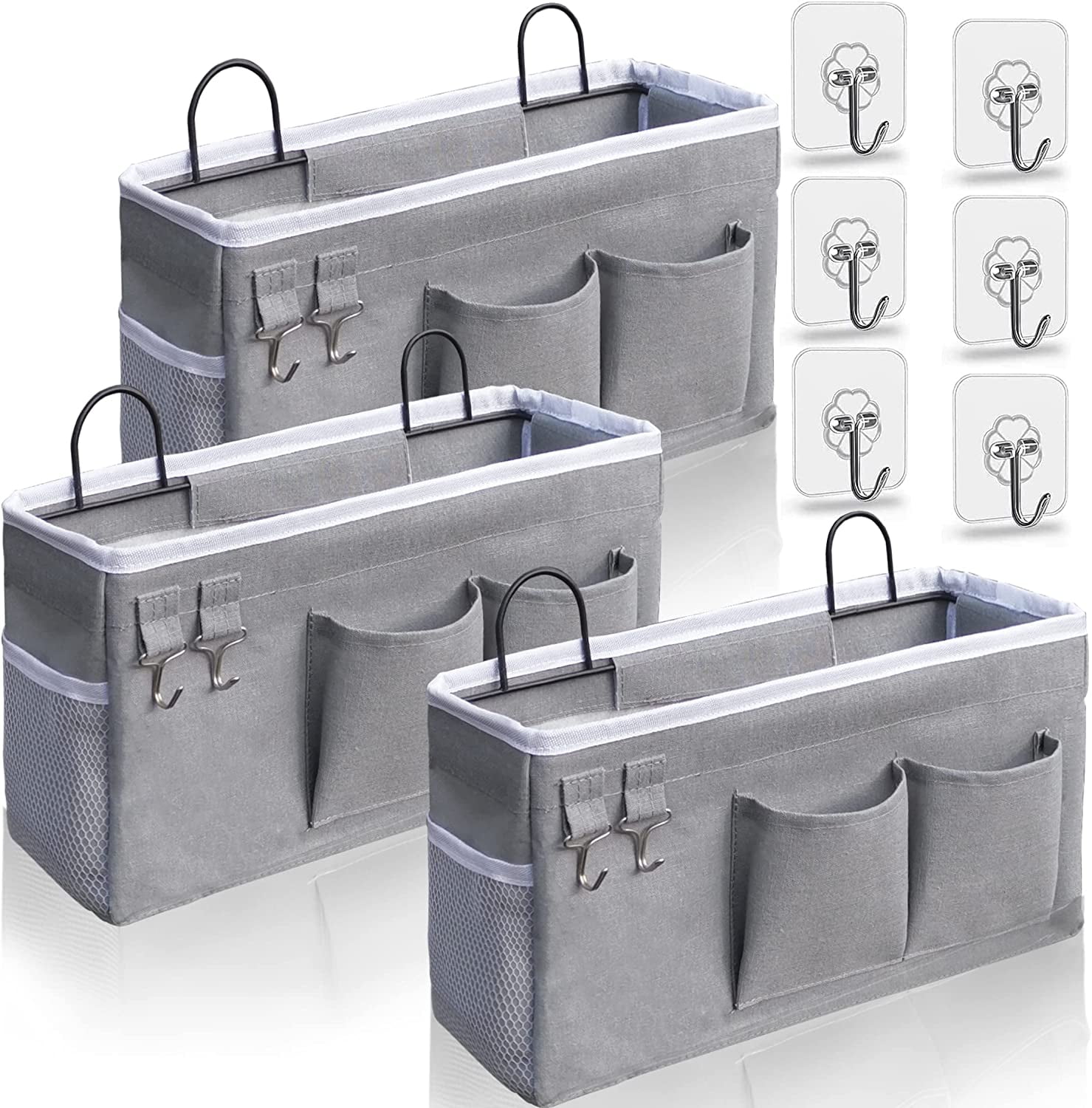 dzyasd 3pcs Hanging Baskets for Organizing Fabric Wall storage Basket ...