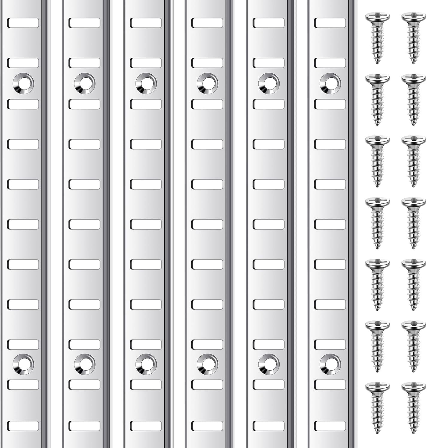 chdqwer 6 Pcs 36 Inch Shelf Pilaster metal Mortise Mount Pilaster Strip ...