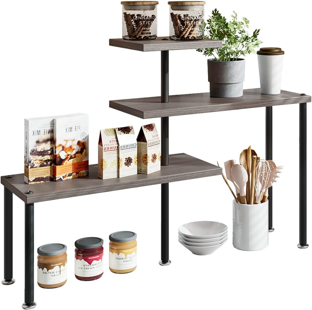 chdqwer Corner Shelf Countertop Organizer 3 Tier Kitchen Corner Shelves ...