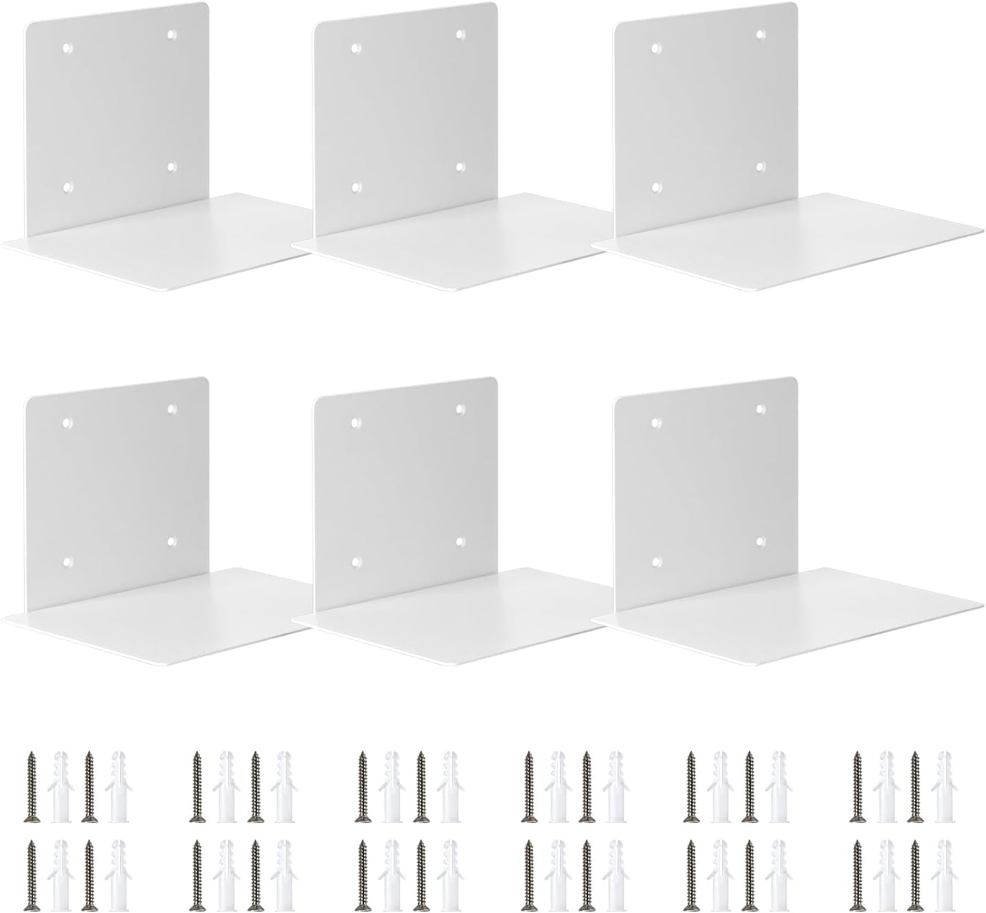 chdqwer Floating Book Shelves for Wall 4 Pack Invisible Wall Bookshelf ...