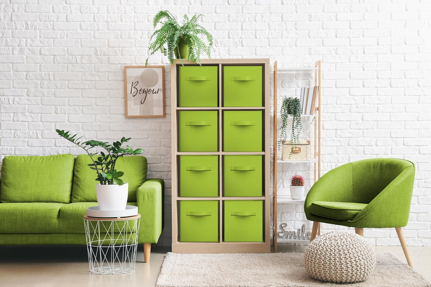 chdqwer HCOCM Fabric Storage Cubes - 8 Foldable Storage Bins for ...