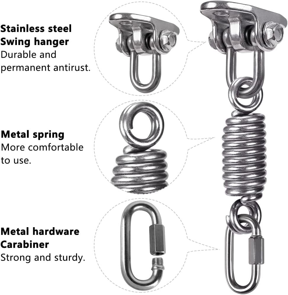 chdqwer Hammock Chair Hardware Hanging Kit Heavy Duty Swing Hangers ...