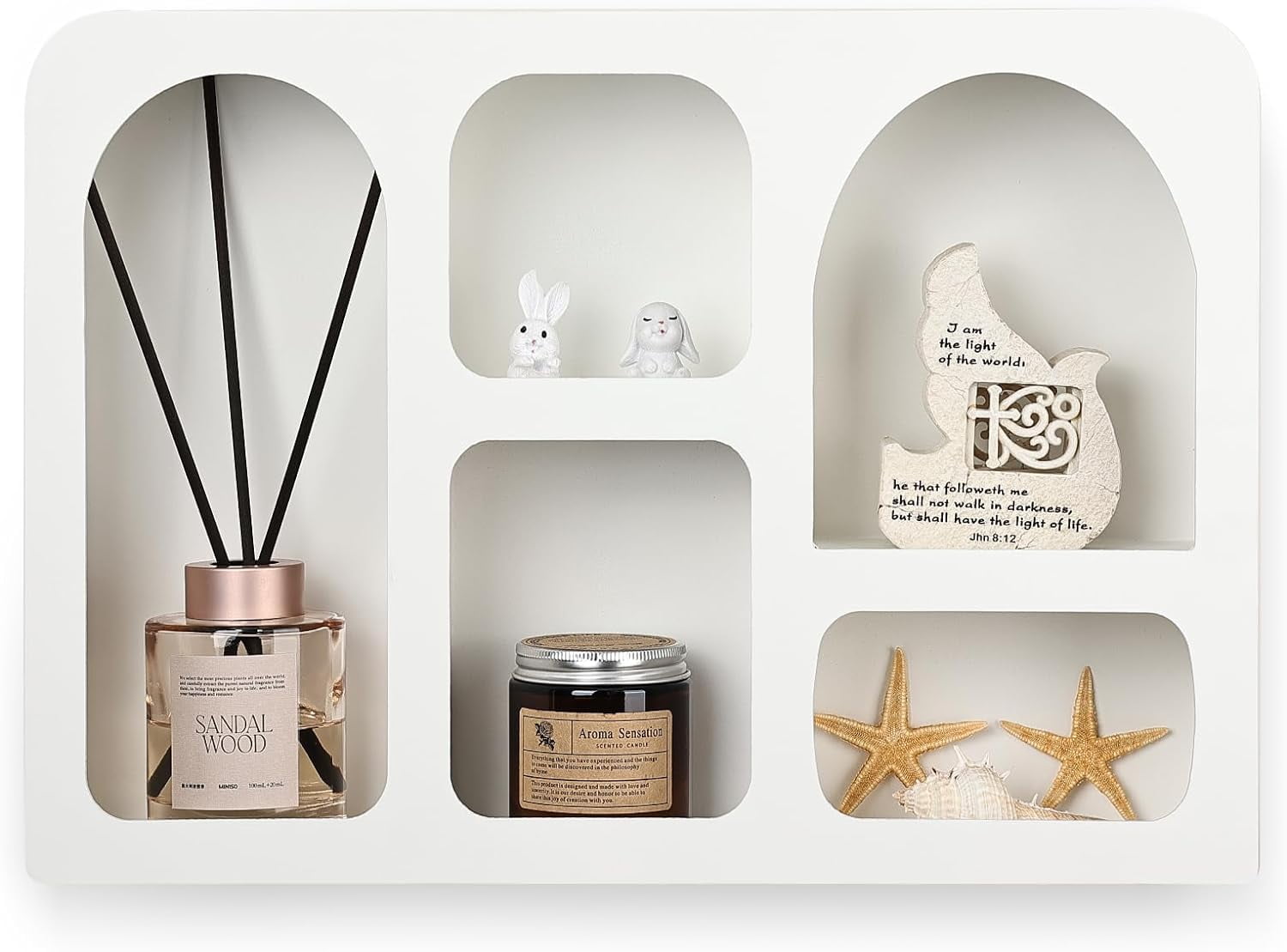 chdqwer KFHDMCV Ella & Emma Decorative Floating Wall Shelf Geometric ...