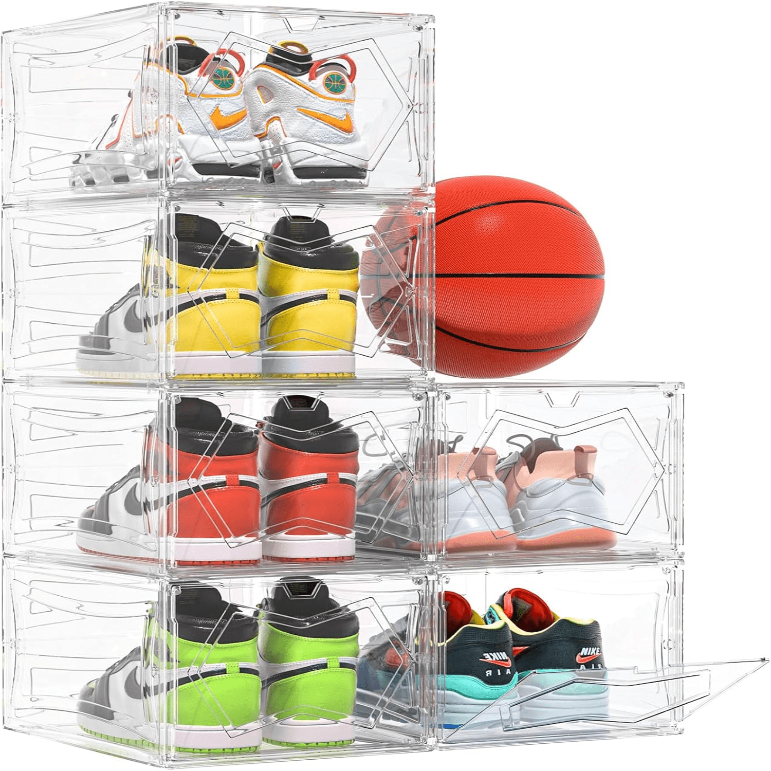 chdqwer Large Shoe Storage Boxes Organizer for Closet with Magnetic ...