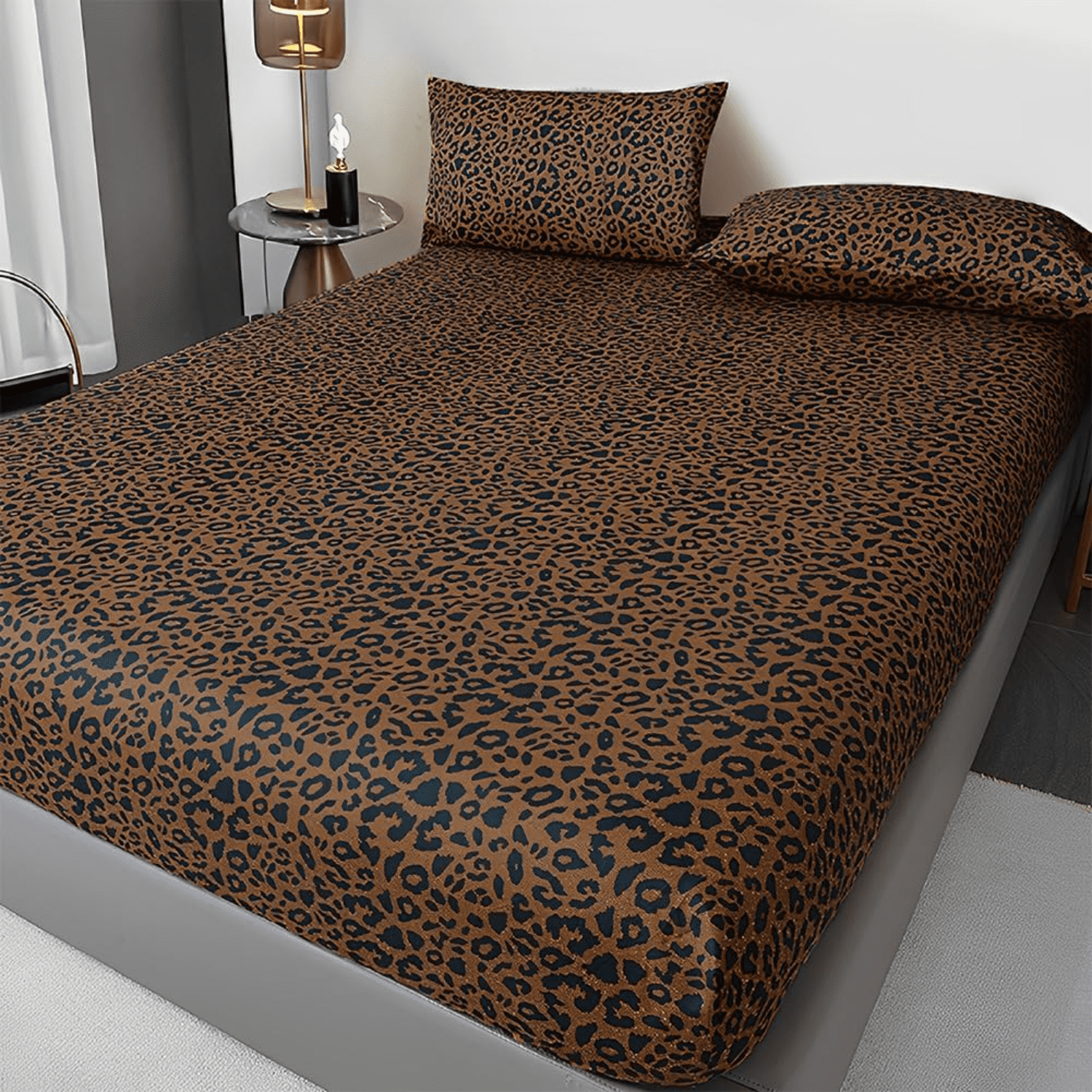 chdqwer Pink Floral Fitted Sheet Cotton Flower Print Bedding Sheet Twin ...