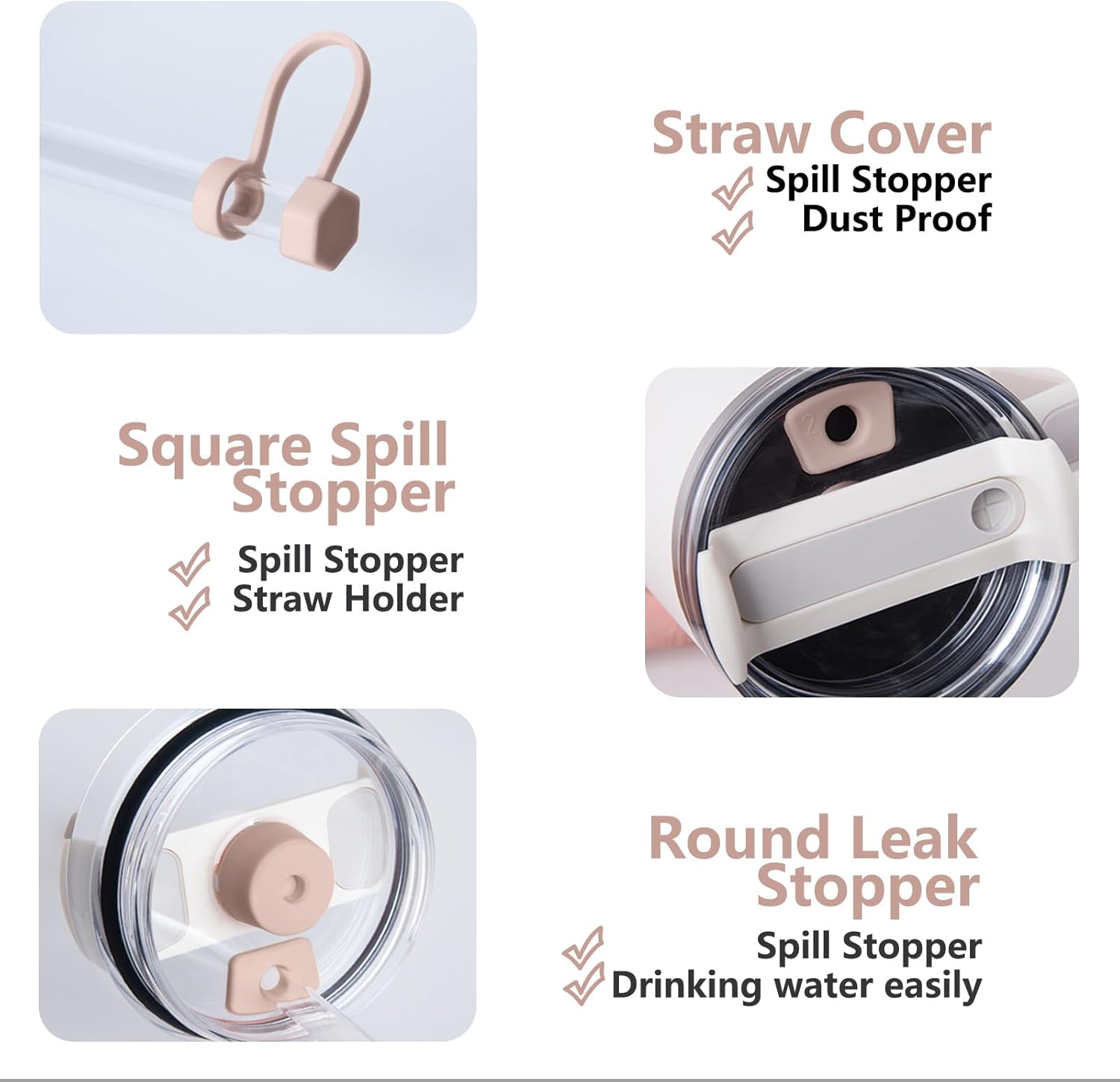 chdqwer Silicone Spill Stopper Set Compatible with Cup 2.0 30oz & 40oz ...