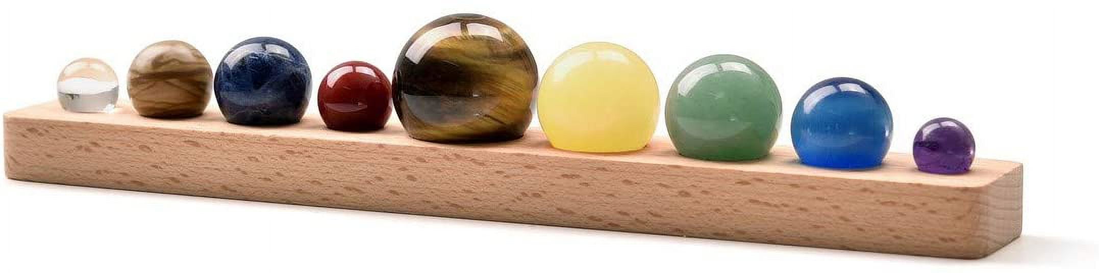 chdqwer Solar System 8 Planets Handmade Natural Gemstone Balls with ...