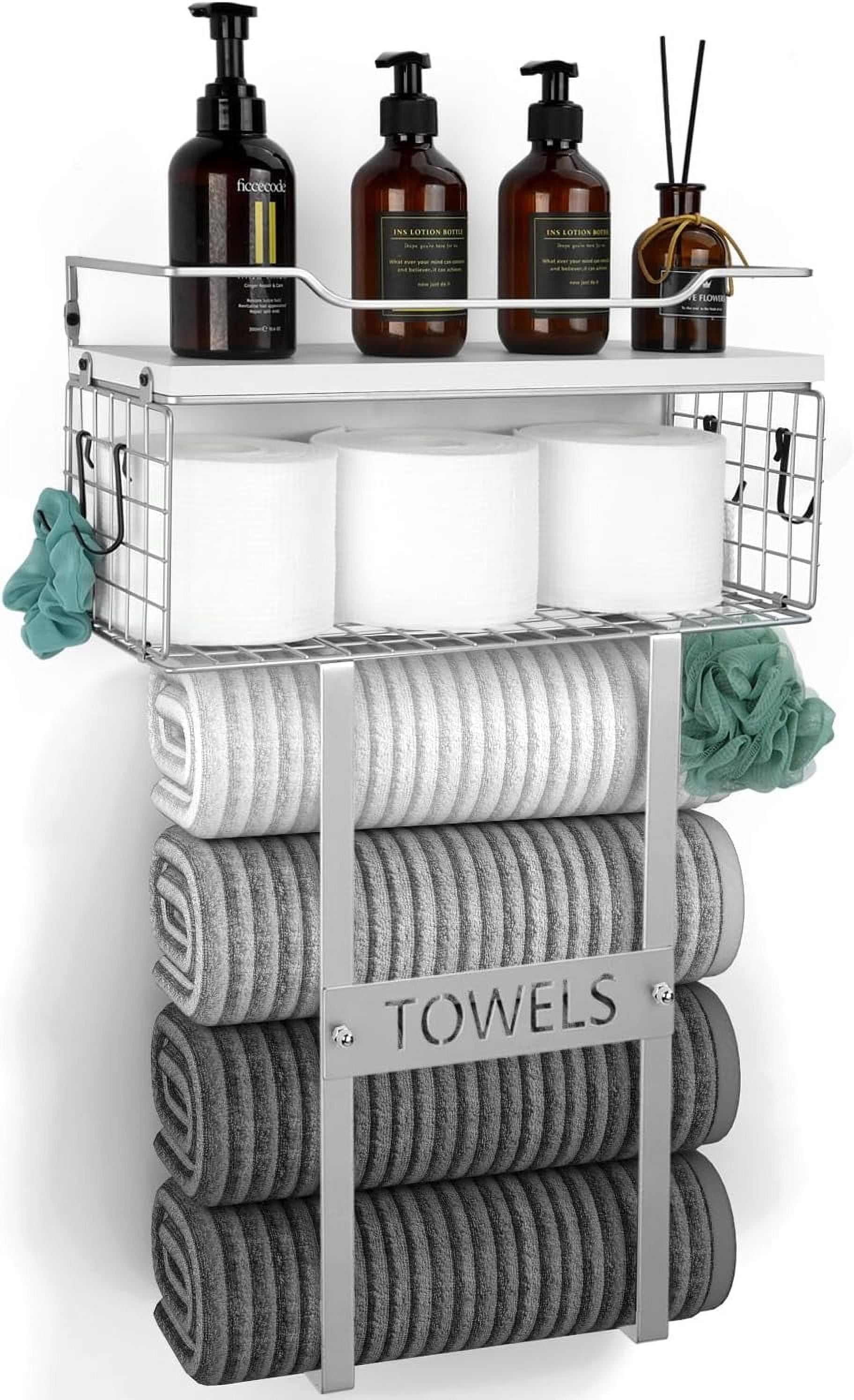 chdqwer Towel Racks for Bathroom Wall Mounted - Bath Wall Towel Holder ...