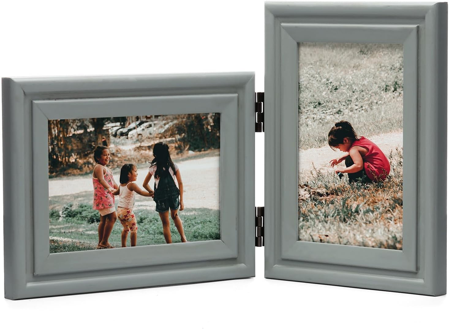 chdqwer Vertical & Horizontal 5X7 Picture Frames Double Hinged Wood ...