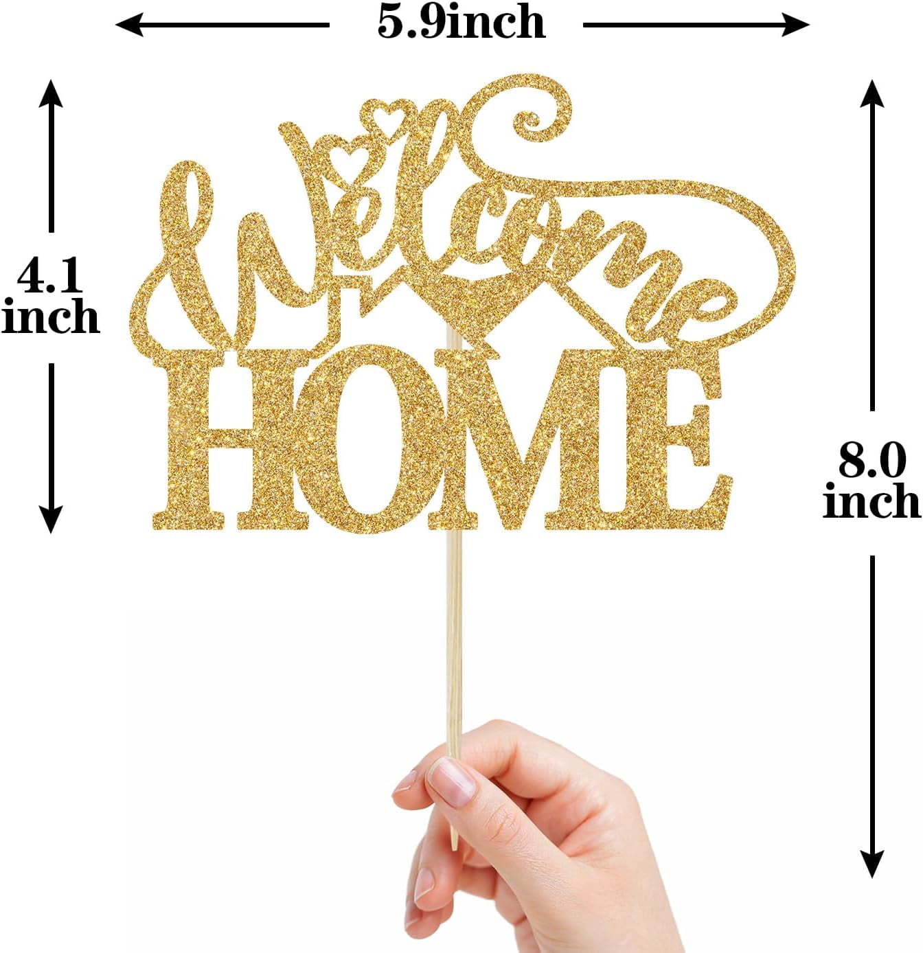 chdqwer Welcome Home Cake Topper Home Sweet Home Housewarming Party ...