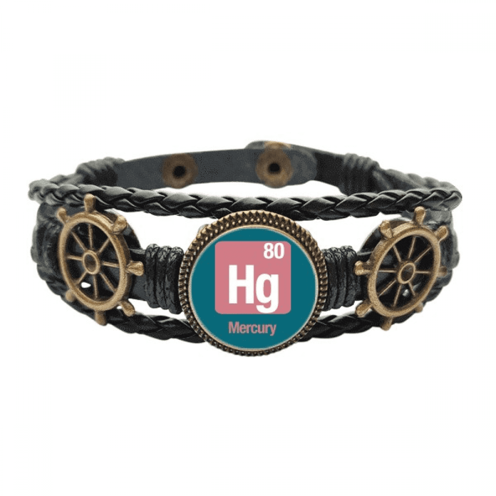 checal element science leather braided ocean bracelet wristband ...