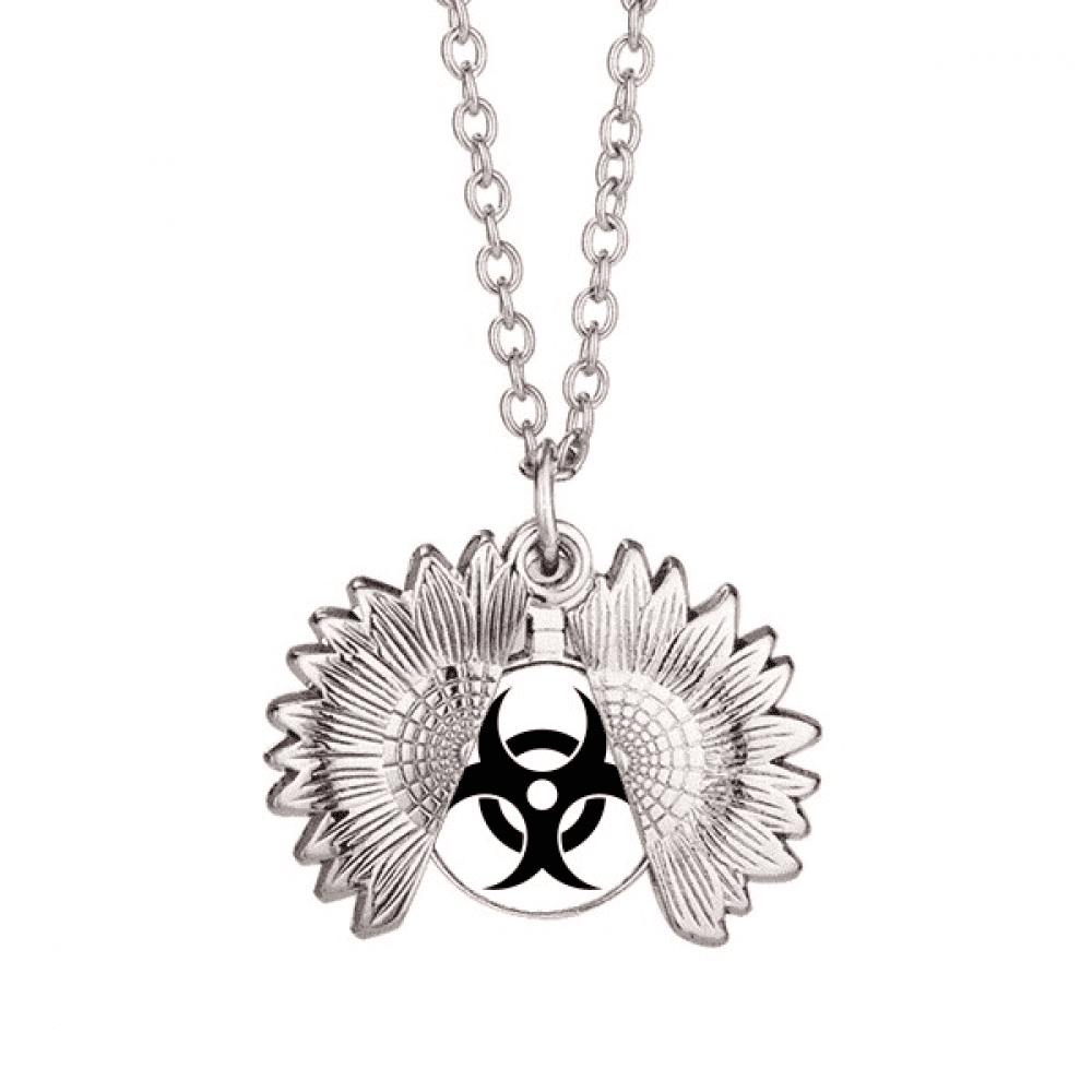 checal toxic radiation harmful pattern sunflower necklace pendant ...