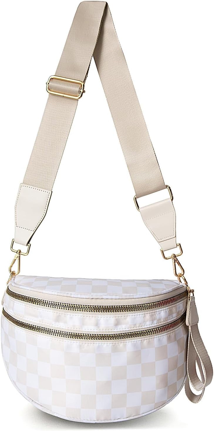 checkered crossbody bag - Checkered Bum Bag for women Spacious ...