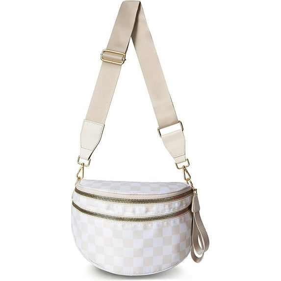 checkered crossbody bag - Checkered Bum Bag for women Spacious ...