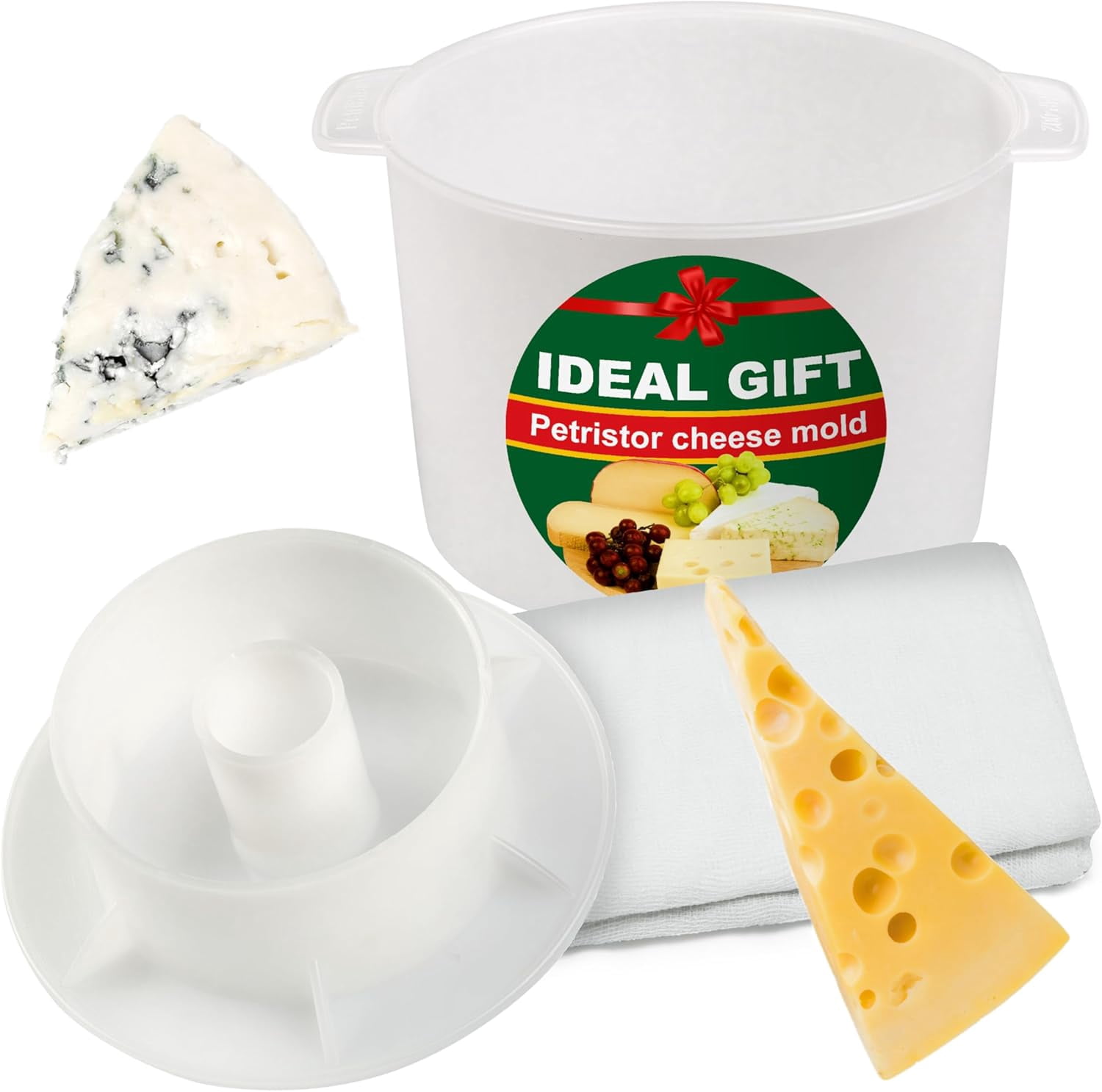 cheese mold for cheese making cheese with follower piston 1/2 gal ...
