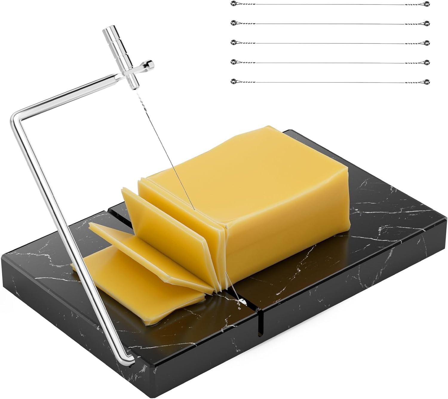 Cheese Slicer - Cheese Cutter with 5 Replacement Upgrade Thick Cutting ...