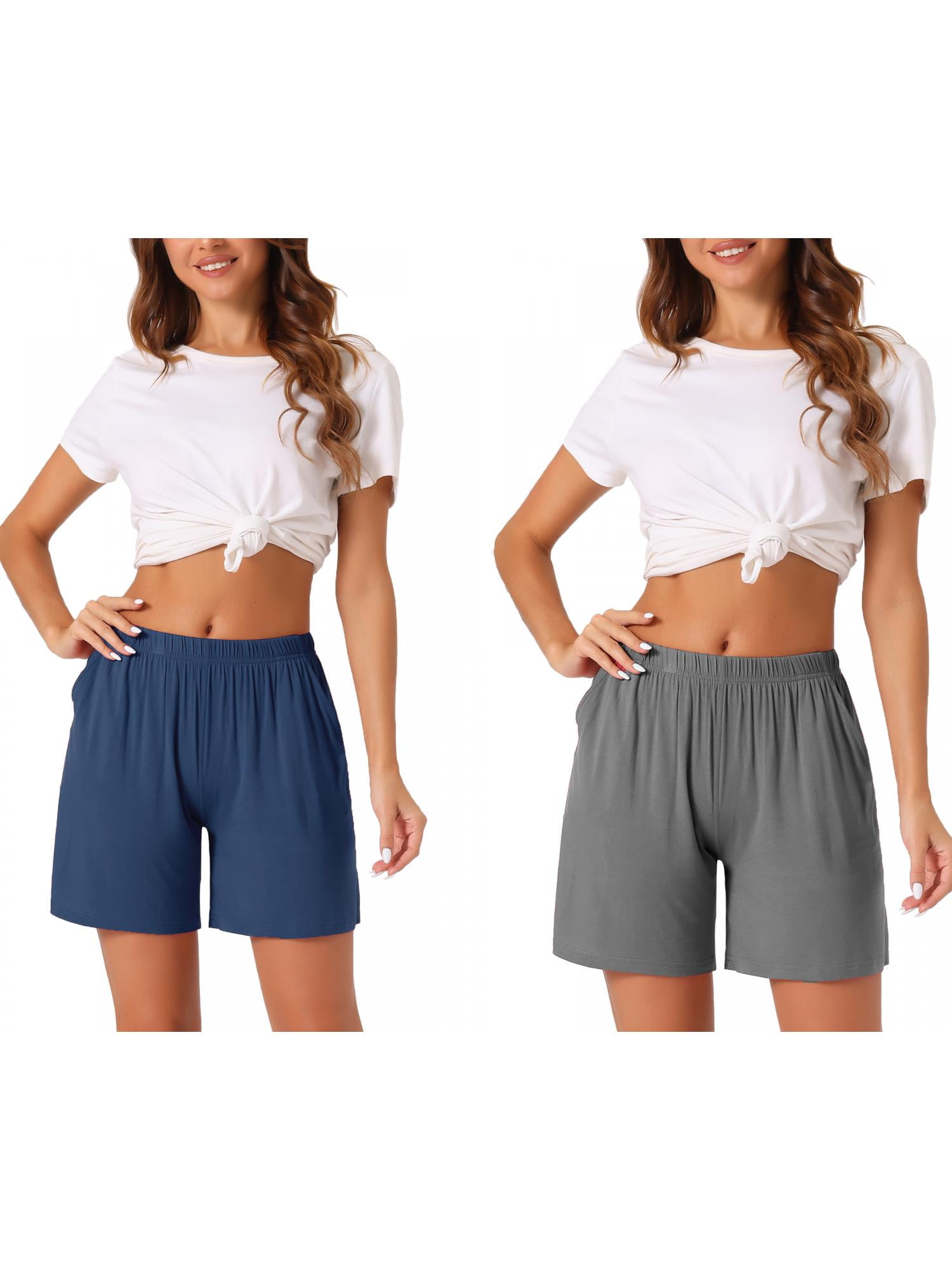 NOMADIC NOOK Womens 2 Pack Modal Soft Pajama Bottoms Shorts with ...