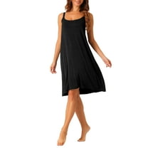 3 Pack: Women's Scoop Neck Sleeveless Nightgown Sleep Dress Nightshirt ...