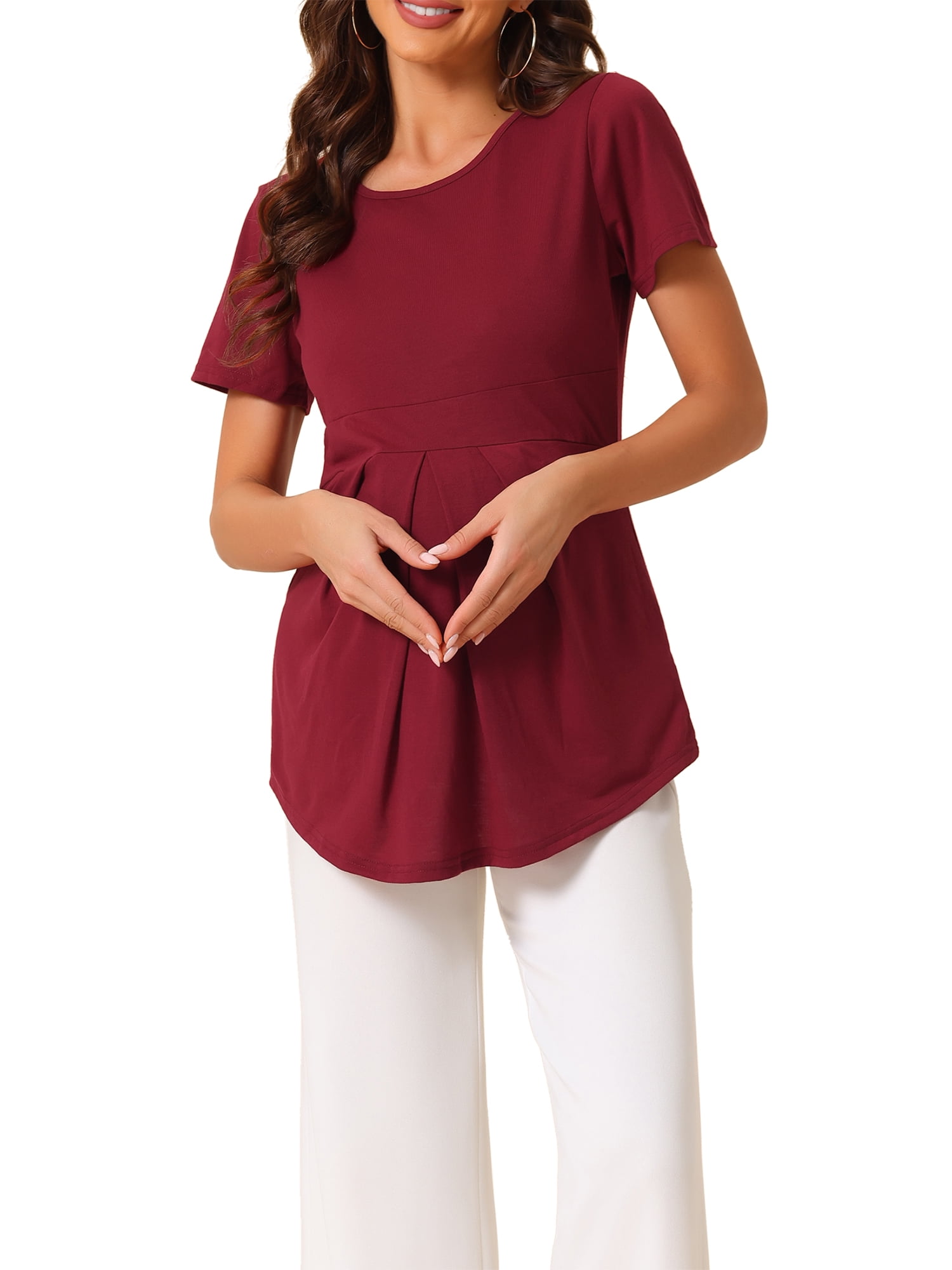 INSPIRE CHIC Women's Sleepwear Tops Casual Round Neck Short Sleeve ...