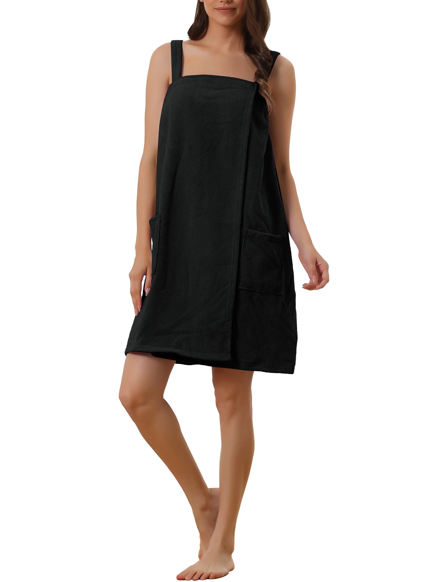 cheibear Women's Towel Bathrobe Spa Robe with Adjustable Closure for ...