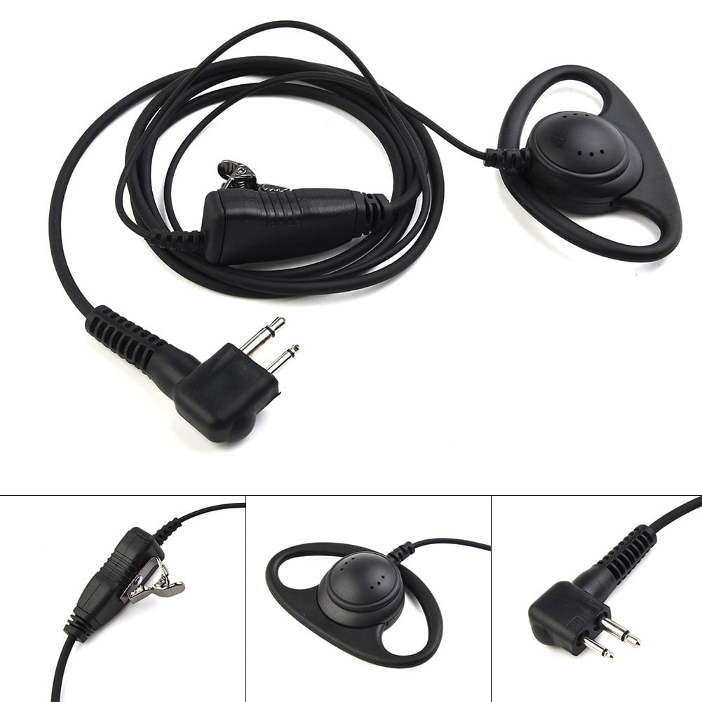 chengsi 1* Black Earphone Earpiece Headset Mic For Motorola Radio ...