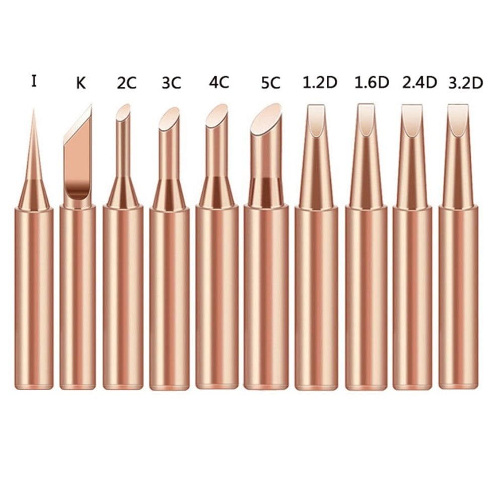 chengsi 10Pcs Pure Copper Soldering Iron Tips 900M-T Welding Tool for ...