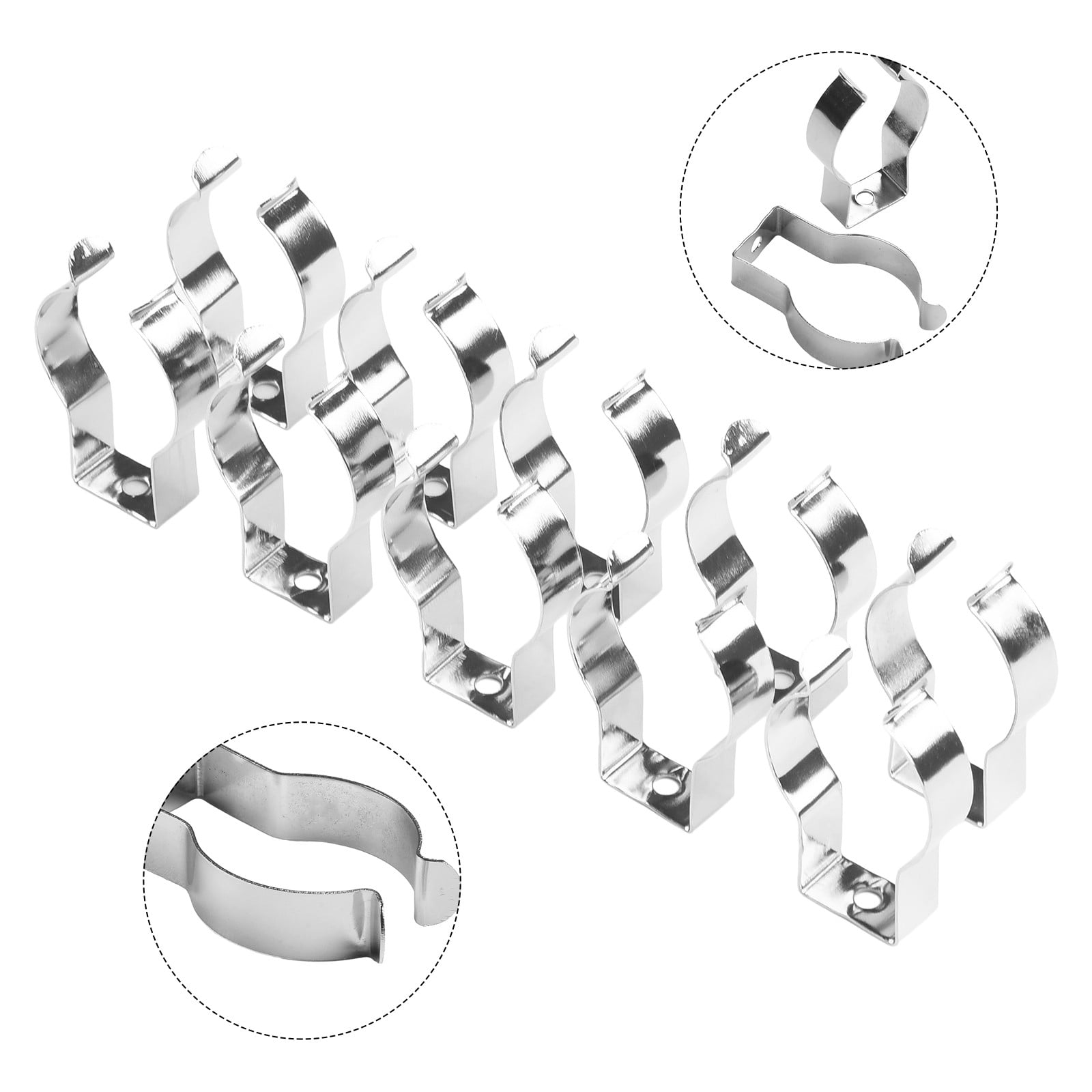 chengsi 10pcs 6-28mm Spring Terry Clips Stainless Steel Tool Storage ...