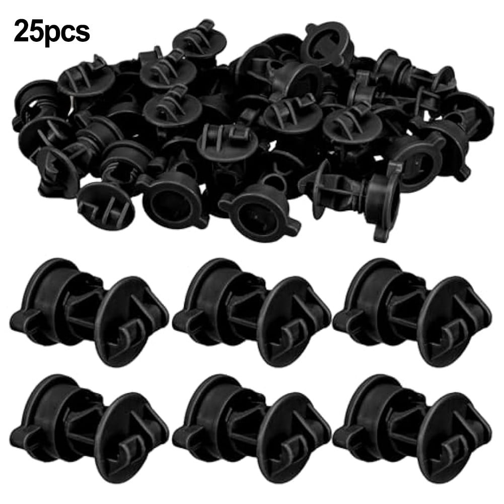 chengsi 25 Pcs Plastic Screw Tight Round Post Insulators Garden 9.5mm ...
