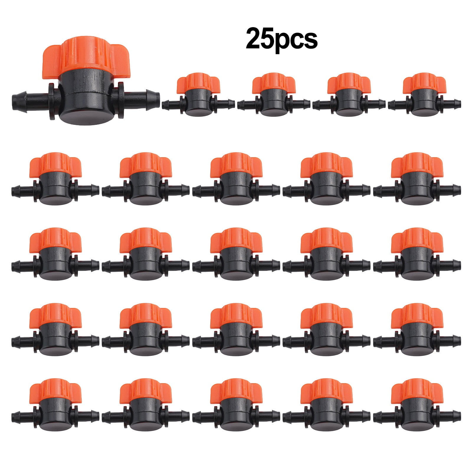chengsi 25pcs Drip Irrigation Shut Off Switch Valve 4/7 Inch Tubing ...