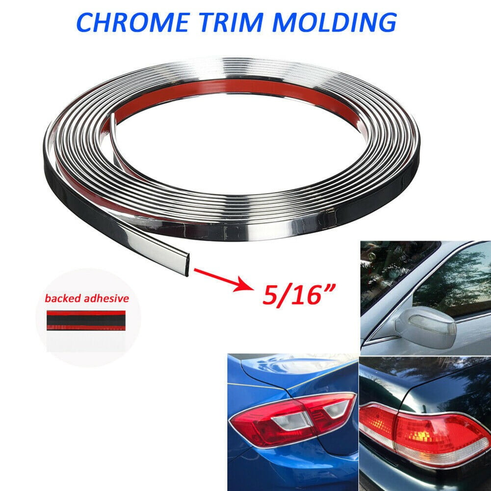 chengsi 2M Car Chrome Body Strip Bumper Auto Door Protective Moulding ...