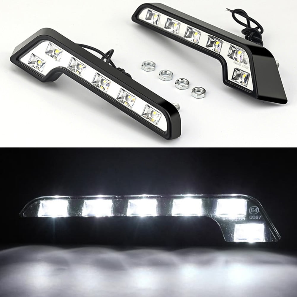 chengsi 2Pcs 12V L Shaped Strips Driving Lamp Daytime Running Fog Light ...