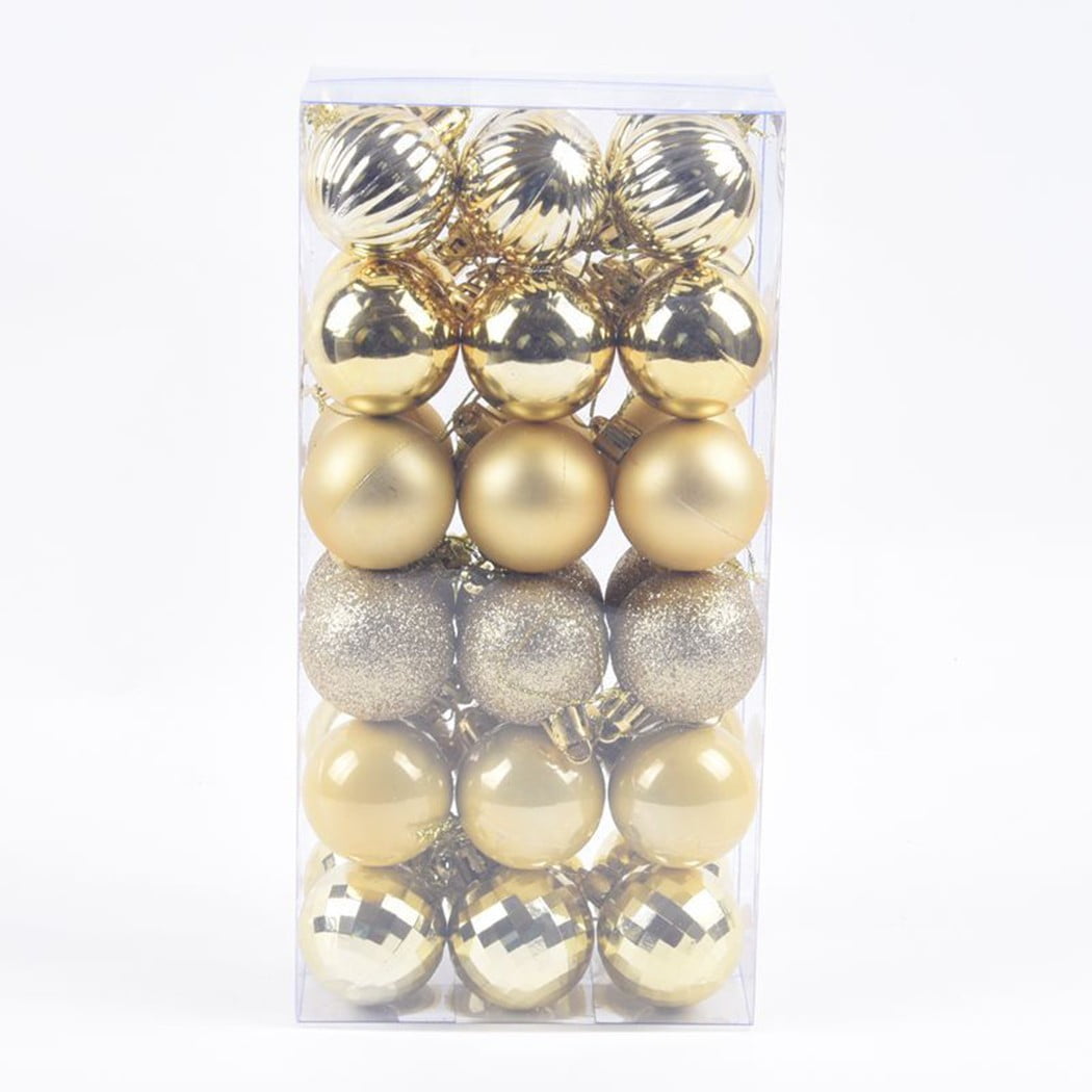 chengsi 36pcs Christmas Hanging Bauble Xmas Tree Balls Ornaments Home ...