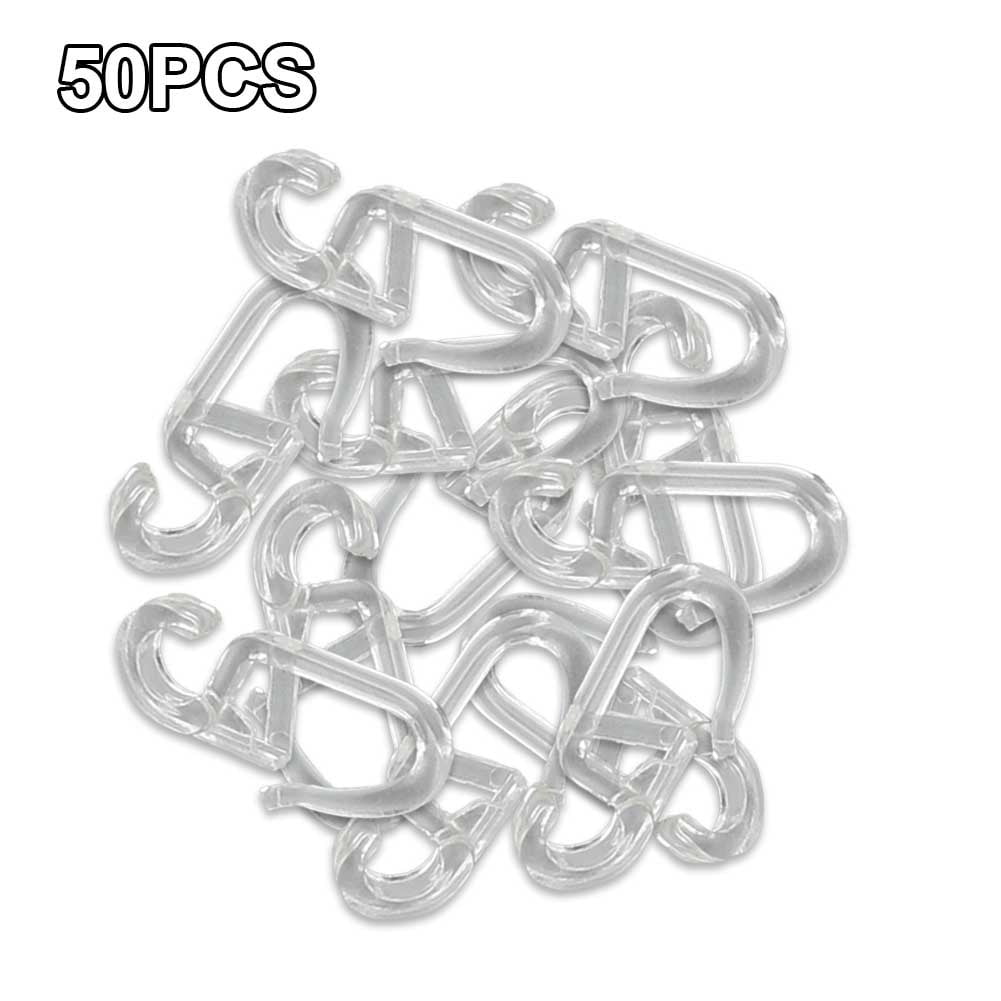 chengsi 50pcs Curtain Hooks Curtain Folding Hook Window Accessories ...