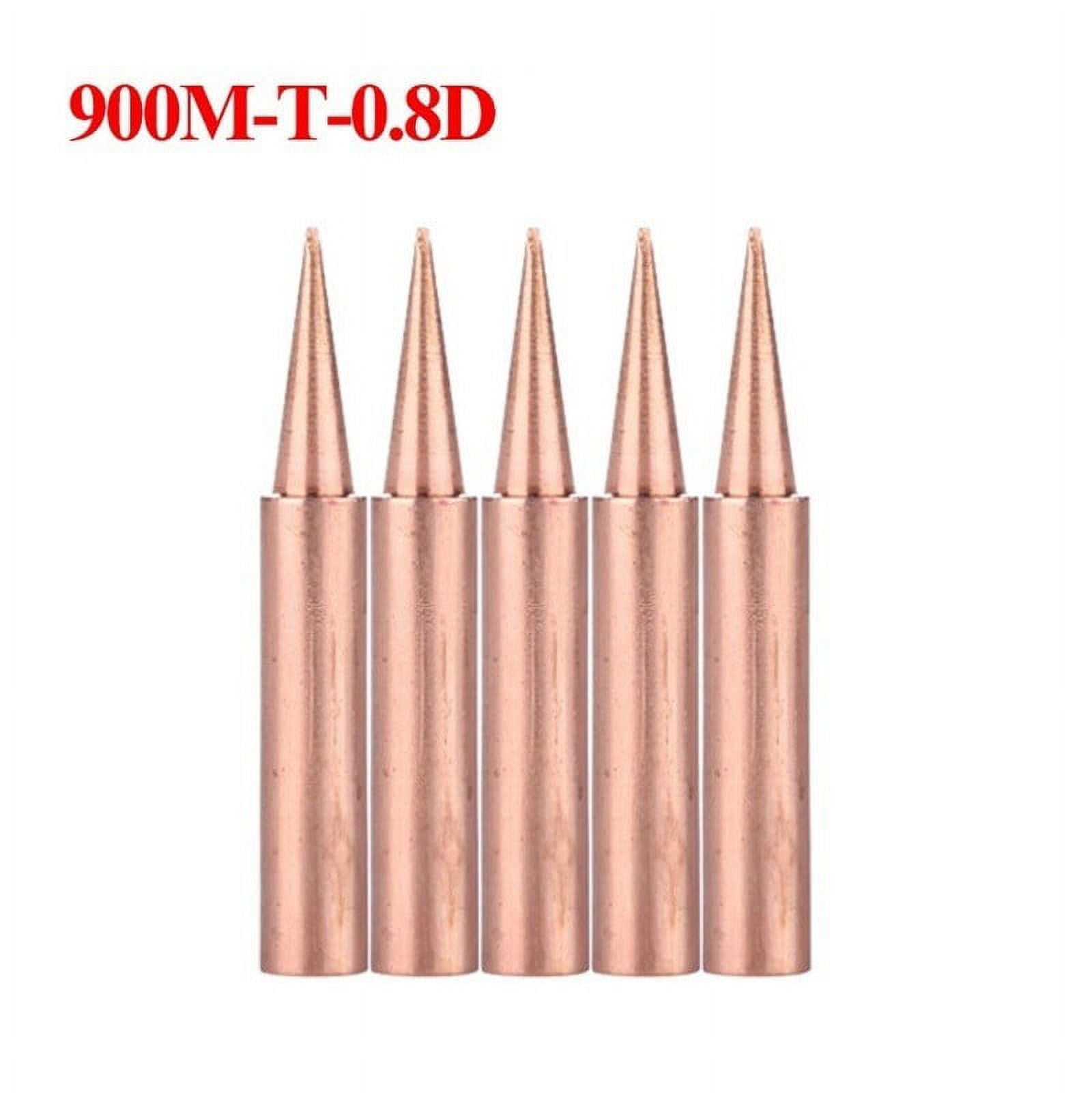 chengsi 5pcs Pure Copper Soldering Iron Tips 900M-T Lead-Free Welding ...