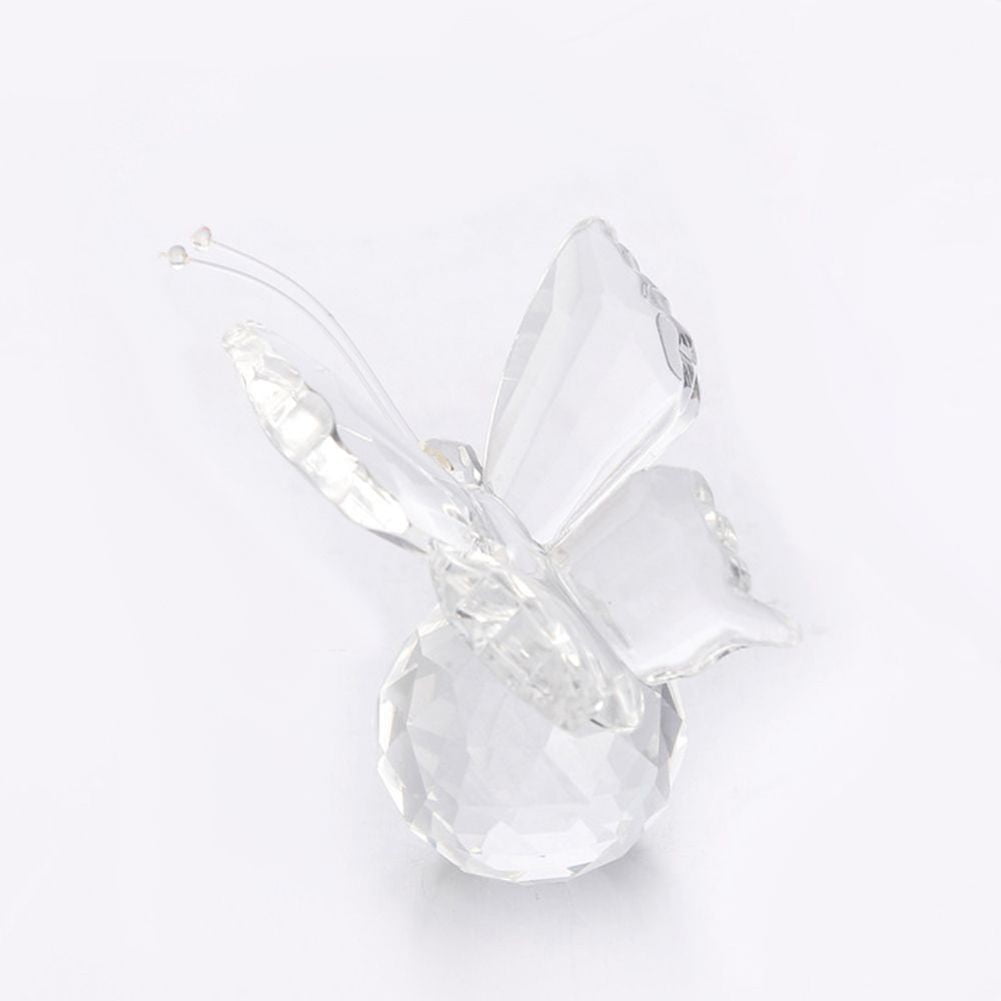 chengsi Crystal Flying Butterfly With Ball Base Ornament Animal ...