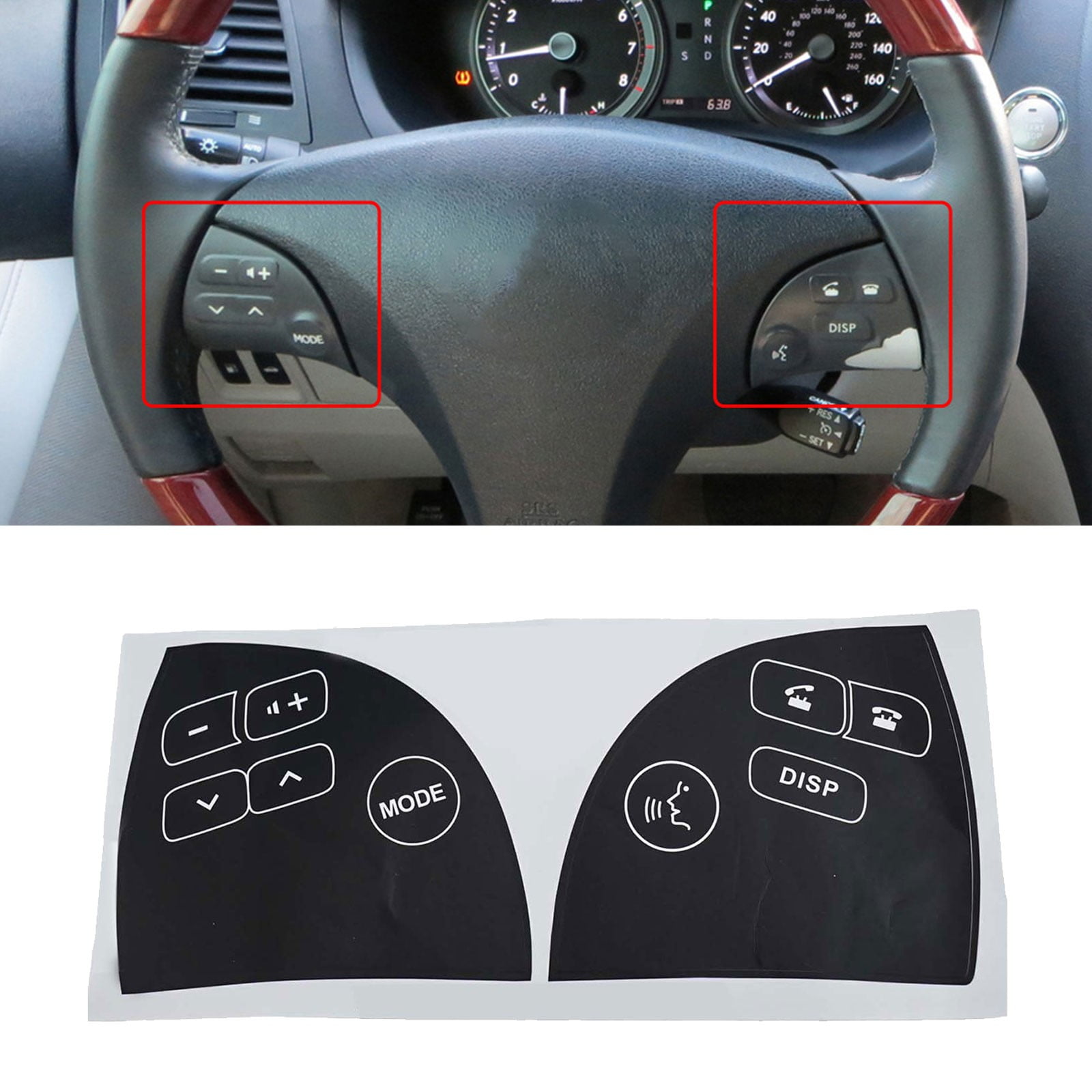 chengsi Custom Fit Vinyl Decals for For LEXUS ES350 Steering Wheel ...