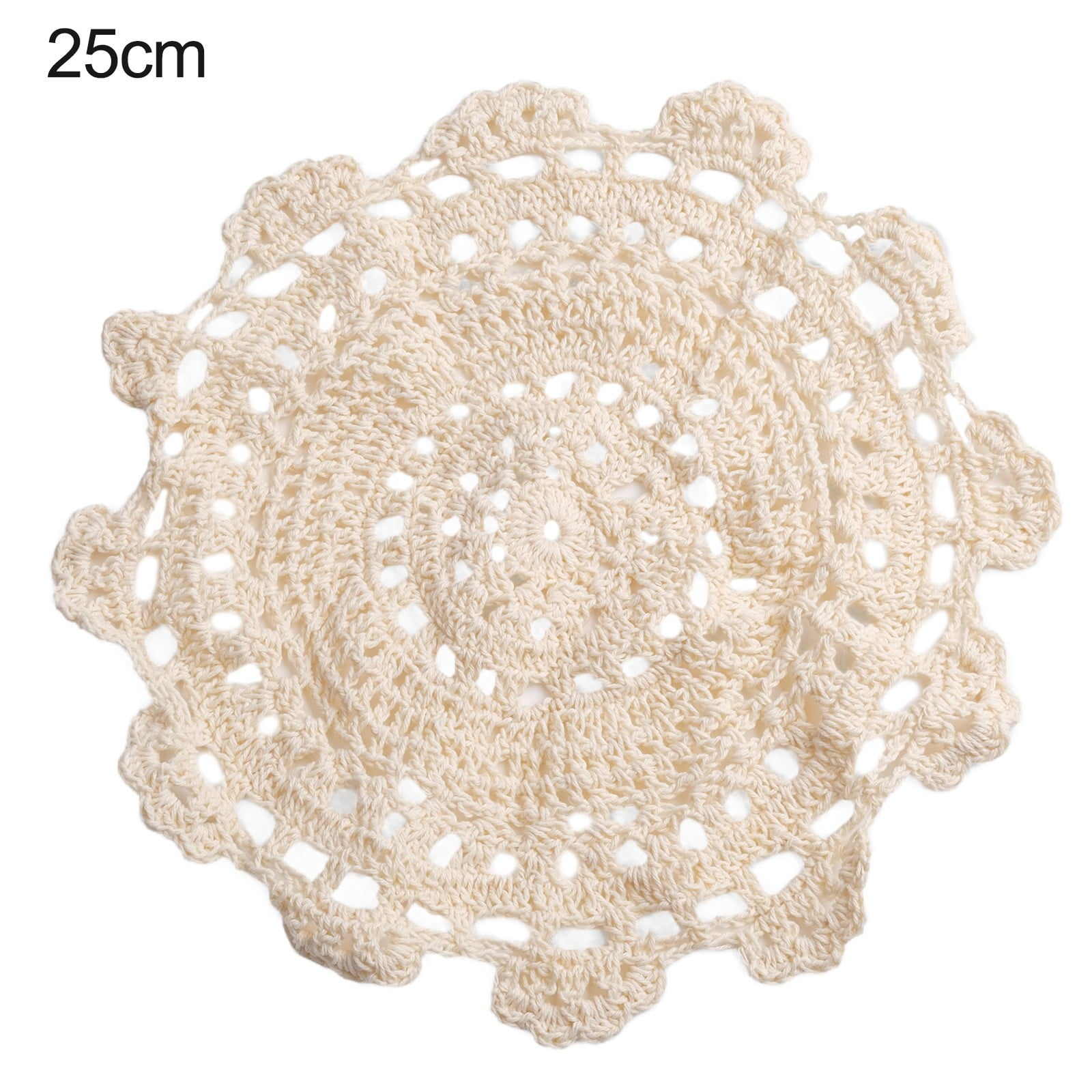 chengsi Luxury Handmade Crochet Flowers Cotton Lace Round Tablecloth ...