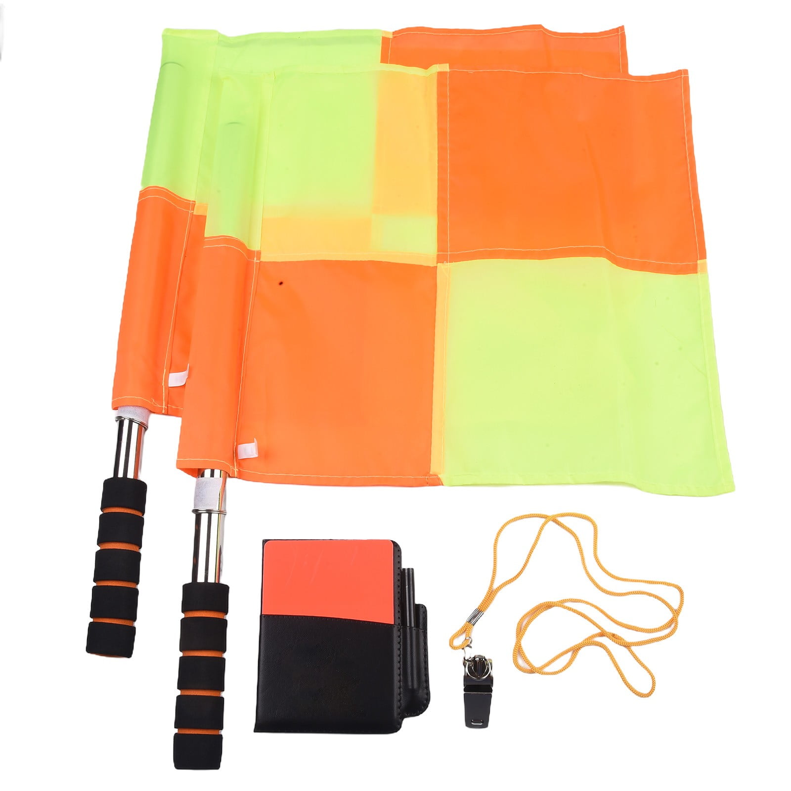chengsi Soccer Referee Flag Whistle Set Professional Football Red Card ...