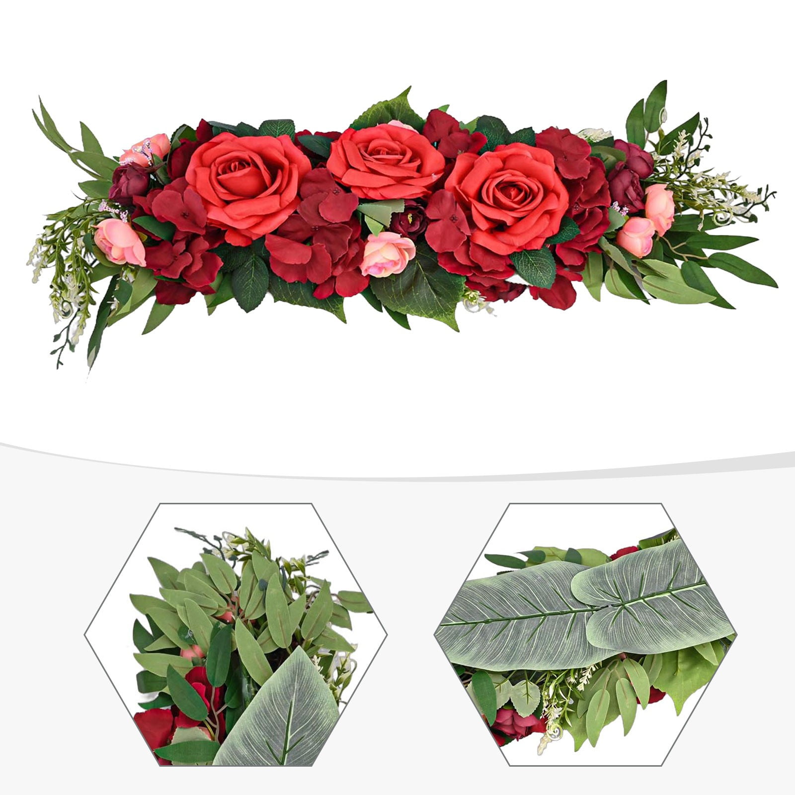 chengsi Wedding Arch Flowers Artificial Rose Flower Swag For Decoration ...