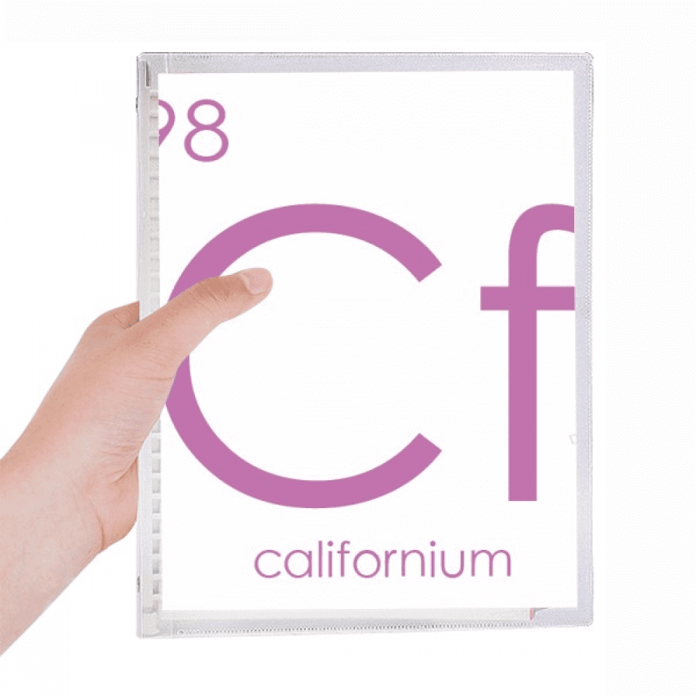 chestry elements period table actinide californium cf notebook loose diary refillable journal ...