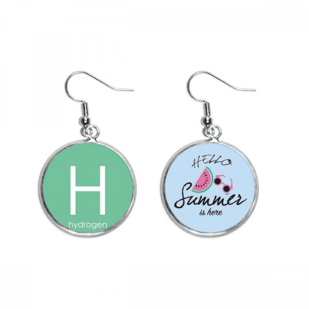 chestry elements period table nonmetal hydrogen h earring drop summer ...