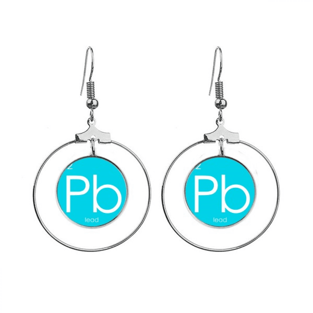 chestry elements period table poor metals lead pb earrings dangle hoop jewelry drop circle ...